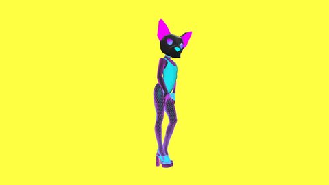 gif animation art funny dancing cat Stock Footage Video (100% Royalty ...