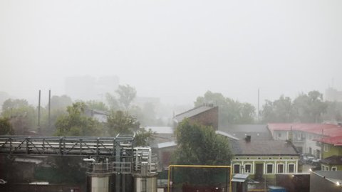 View Window Rain Hitting Hard Splashing Stock Footage Video (100% ...