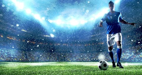 Professional Football Soccer Player Action On Stock Photo 1707503425 ...