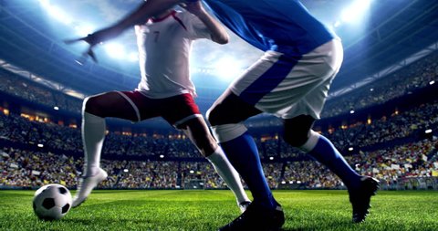 4k Footage Soccer Player Dramatic Play Stock Footage Video (100% ...