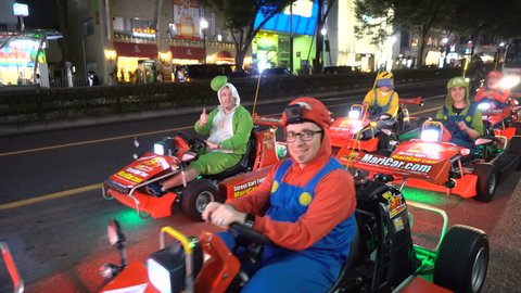 Mario Kart Tour Tokyo Japan September Stock Footage Video (100% Royalty ...