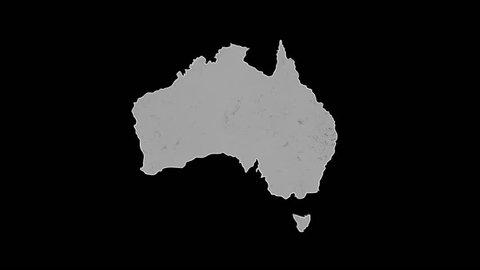 Australia Rotating 3d Country Map Animation Stock Footage Video (100% ...