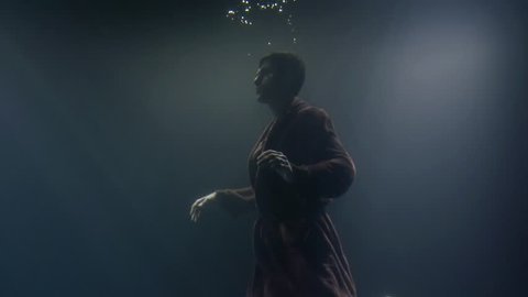 Corpse Drowned Man Keeping Afloat Underwater Stock Footage Video (100% ...