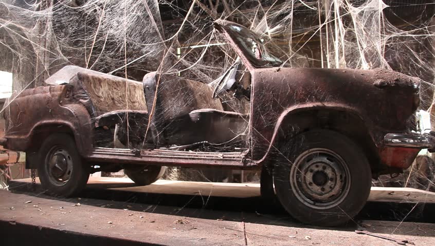 Old Car in a Shed Stock Footage Video (100% Royalty-free) 1026146423 ...