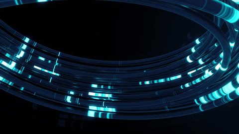 Blue Futuristic Stream Digital Data Flow Stock Footage Video (100% ...