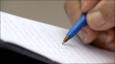 High Schooluniversity Student Studyhands Holding Pencil Stock Photo ...