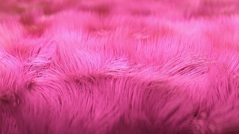 Pink Plush Fur Background 3d Generated Stock Footage Video (100% ...