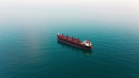 Large Highspeed Sea Vessel Transporting Drycargo Stock Footage Video ...