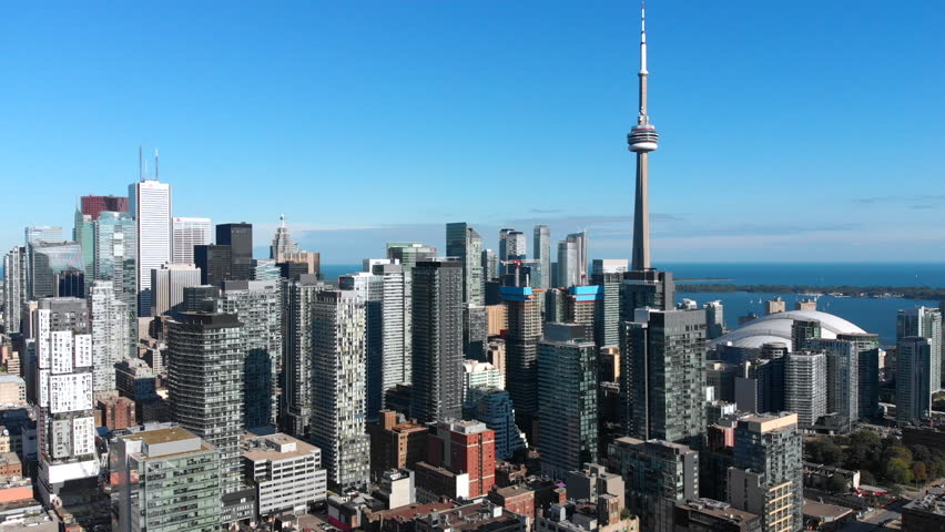 CN Tower and Skyline in Toronto, Ontario, Canada image - Free stock ...
