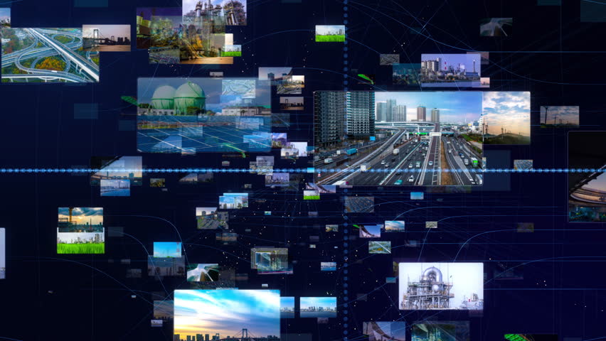 industry infrastructure concept smart city renewable Stock Footage ...