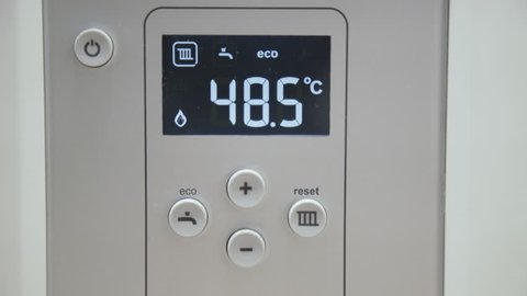 Close View Boiler Sensor Screen 4k Stock Footage Video (100% Royalty ...