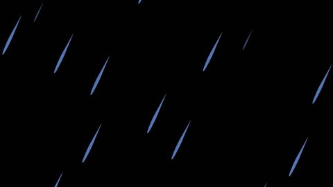 Rain Animation Effect Transparent Background Alpha Stock Footage Video ...