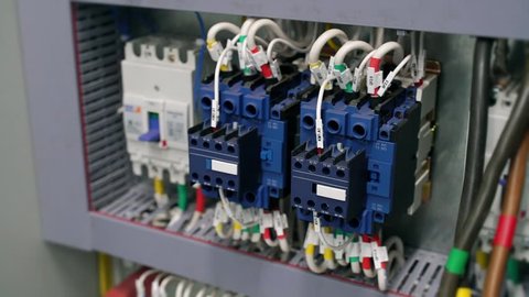 Electrical Box Contains Many Terminals Relays Stock Footage Video (100% ...