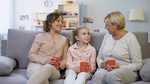 Female Family Members Talking Sitting On Stock Footage Video (100% ...