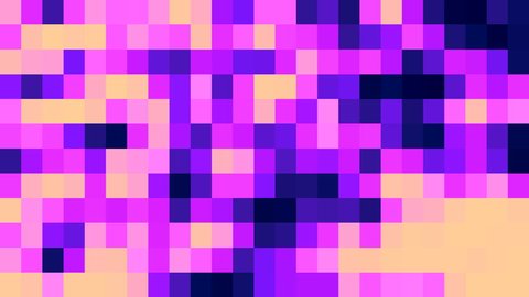 Abstract Multicolored Pixels Geometric Background Loop Stock Footage ...