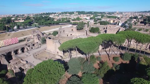aerial bird view italy rome flying Stock Footage Video (100% Royalty ...