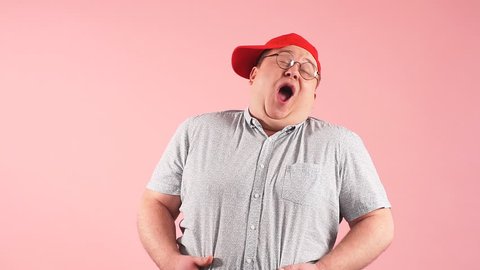 Happy Tubby Man Laughing Loudly Pointing Stock Photo 1361148695 ...