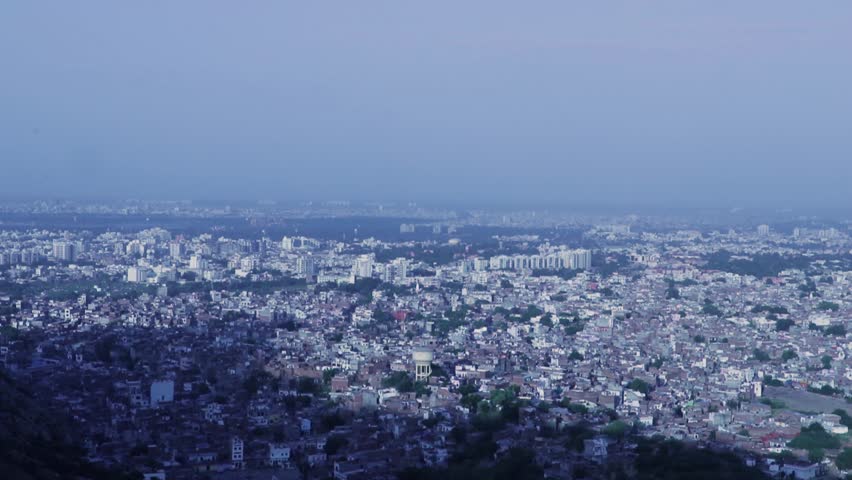 Jaipur Cityscape, Birds Eye View Stock Footage Video (100% Royalty-free ...