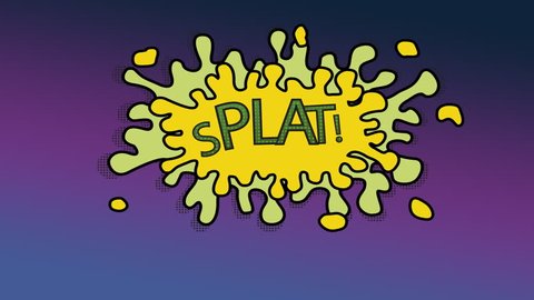 Digital Animation Splash Splat Written On Stock Footage Video (100% ...