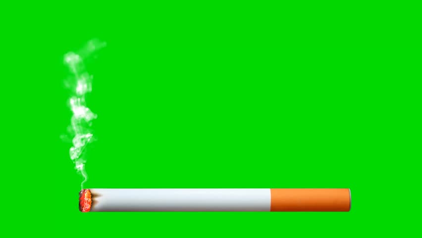 Animation Cigarette Burning Smoke Full Until Stock Footage Video (100% ...