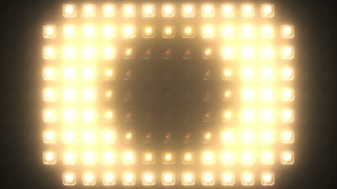 Neon Light Bulbs Frame On Red Stock Footage Video (100% Royalty-free ...