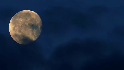 Moonset Over Clouds Moon Pattern Background Stock Footage Video (100% ...