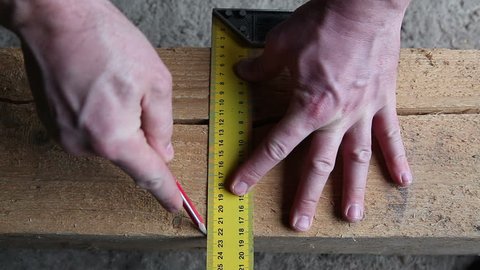 Construction Carpenter Ruler L Shape Angle Stock Footage Video (100% ...