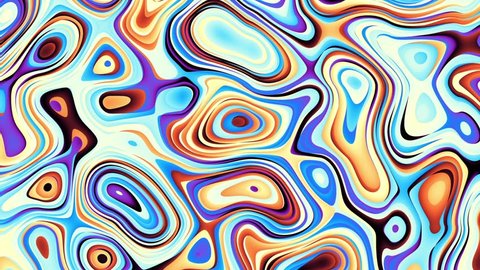 Moving Random Wavy Texture Psychedelic Animated Stock Footage Video ...