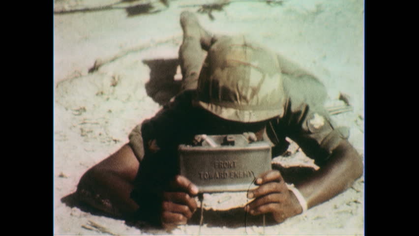Vietnam 1960s: Soldier with Landmine, Stock Footage Video (100% Royalty ...