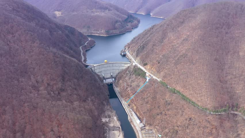 aerial 4k view hydroelectric plant dam Stock Footage Video (100% ...