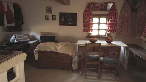 Chairs Table Near Fireplace Delicious Meal Stock Footage Video (100% ...