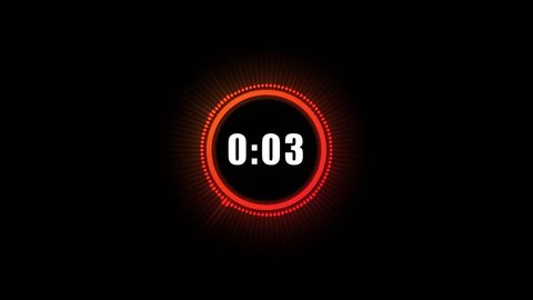 60 seconds neon countdown black background Stock Footage Video (100% ...