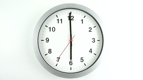 Realistic Clock Face Showing 0600 Isolated: vector de stock (libre de ...