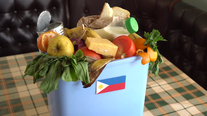 food waste trash can problem philippines Stock Footage Video (100% ...