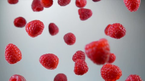 Ripe Raspberry Fly Rotates Air On Stock Footage Video (100% Royalty ...