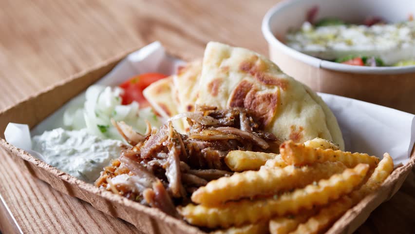 footage traditional greek fast food restaurant Stock Footage Video (100 ...