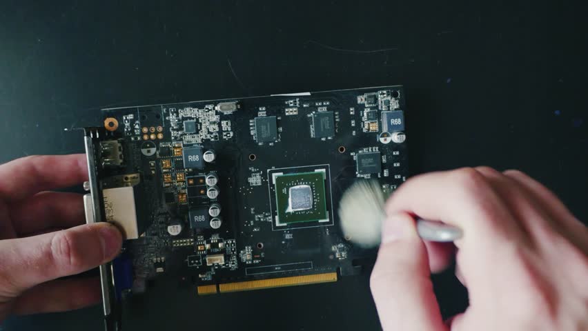 graphics processing unit system on gpu Stock Footage Video (100% ...