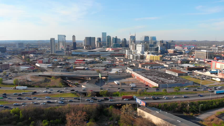 Cityscape with towers and buildings from the Capital in Nashville image ...