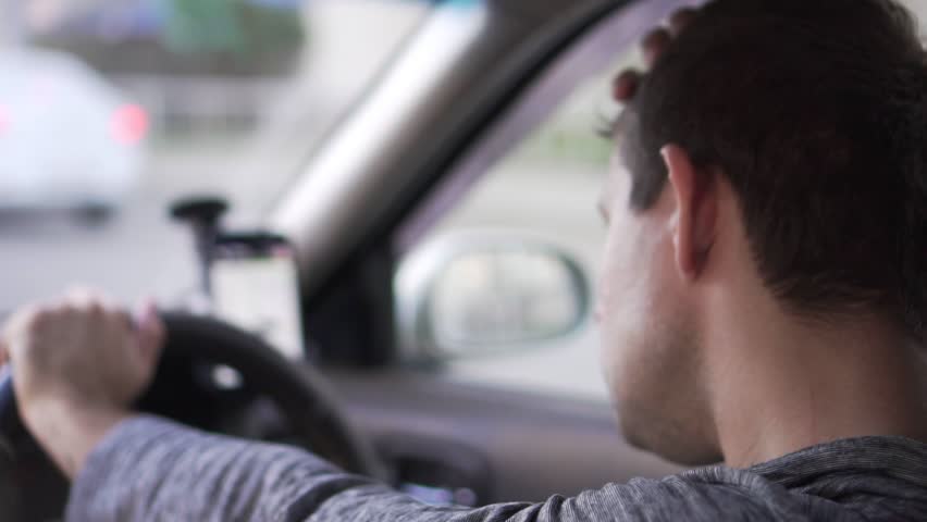 annoyed driver car angry because traffic Stock Footage Video (100% ...