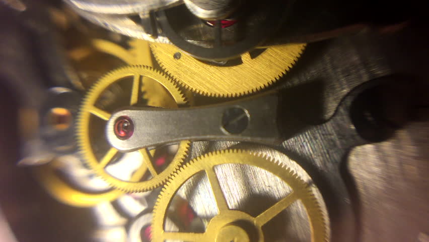 mechanical stopwatch movement internal gears macro Stock Footage Video ...