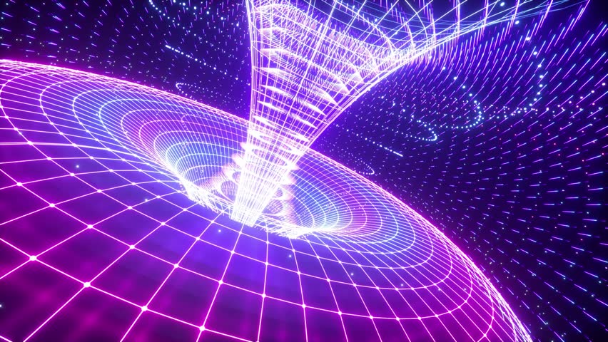 Abstract Scientific Background, Neon Glowing Stock Footage Video (100% ...