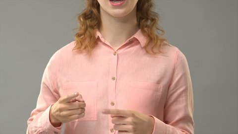 Female Saying Miss You Sign Language Stock Footage Video (100% Royalty ...