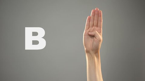 Letter R Sign Language Hand On Stock Footage Video (100% Royalty-free ...