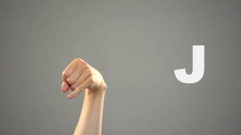 Letter J Sign Language Hand On Stock Footage Video (100% Royalty-free ...