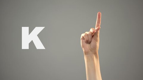 Letter K Sign Language Hand On Stock Footage Video (100% Royalty-free ...