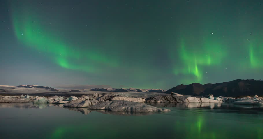 time lapse clip polar light northern Stock Footage Video (100% Royalty ...