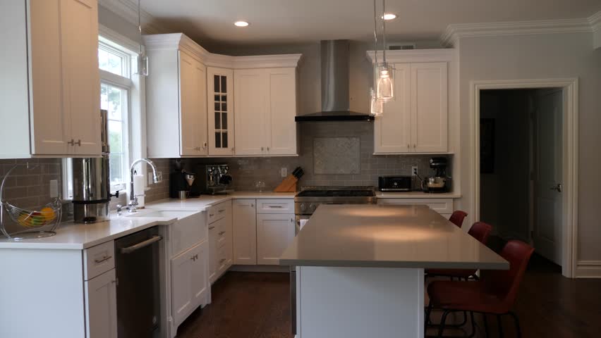 home interior walk through living room Stock Footage Video (100% ...