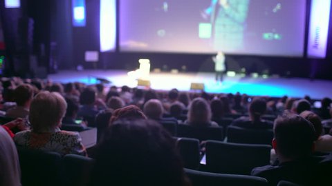 seminar audience stage business people conference Stock Footage Video ...