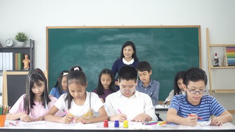 Group Student Throw Paper Class Room Stock Footage Video (100% Royalty ...