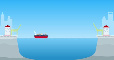 Loading Unloading Crates On Off Ship Stock Footage Video (100% Royalty ...